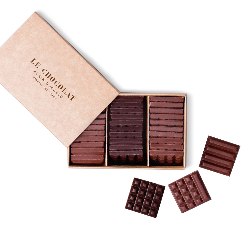 Square Chocolate Bites Box 30 pieces - Le Chocolat Alain Ducasse